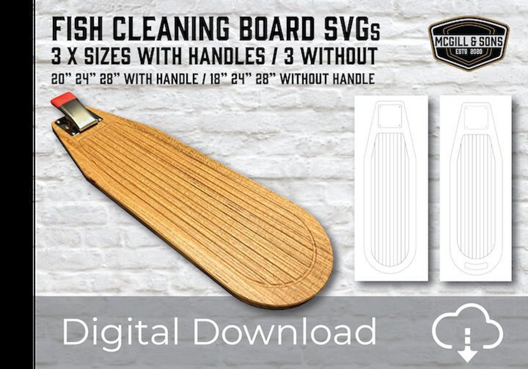 Fish Cleaning Board Multiples Sizes With & Without Handles. CNC SVG ...