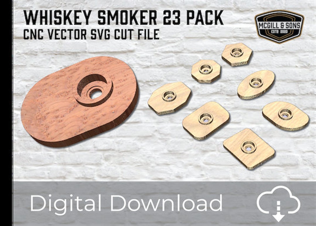 Whiskey Smoker 23 Different Shapes SVG Vector EPS DXF Pdf - Etsy