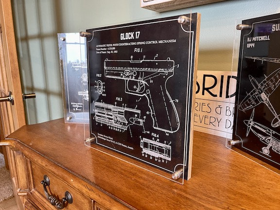 Glock 17 Patent Blueprint Vector for Faster Laser Engraving, DIGITAL ...