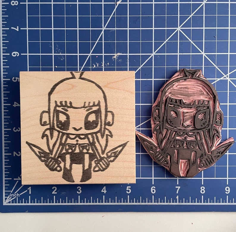 MESSAGE BEFORE PURCHASE Custom Hand Carved Stamp Lino Cut Stamp ...