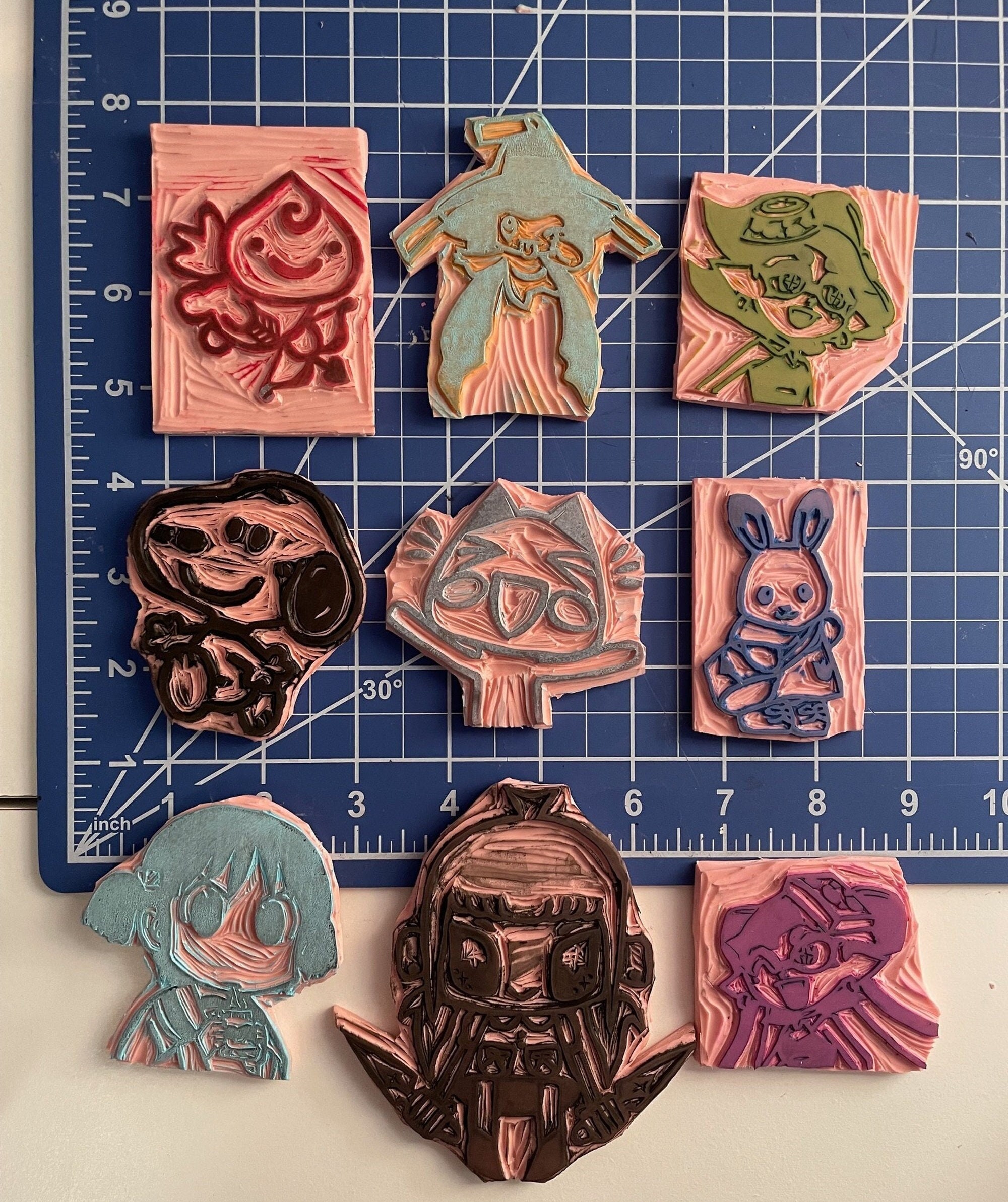 MESSAGE BEFORE PURCHASE- Custom Hand Carved Stamp - Lino Cut Stamp ...