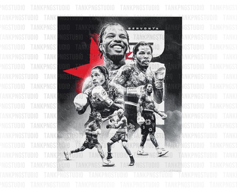 Boxer Gervonta Tank Davis PNG Design for DTG Sublimation Printing - Etsy