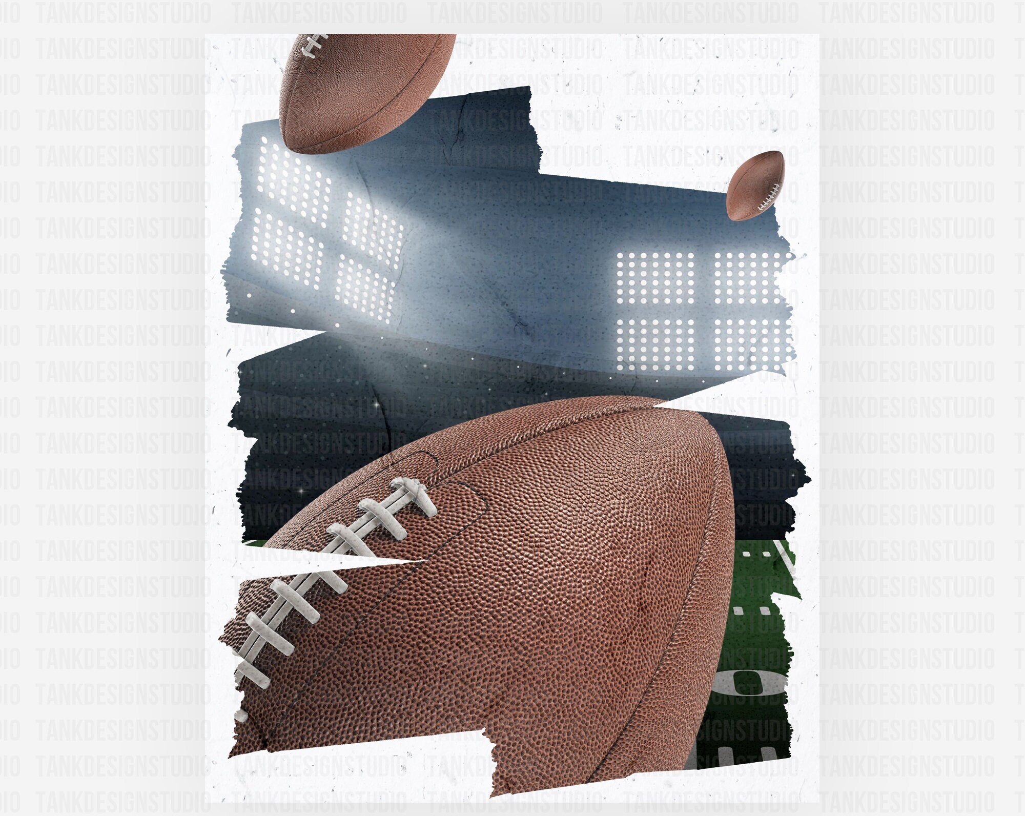 Football Background Poster Digital Football Backdrop Wallpaper 16 X 20 ...