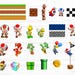 Super Mario Elements, Super Mario Clipart, Mario Pngs Instant Download ...