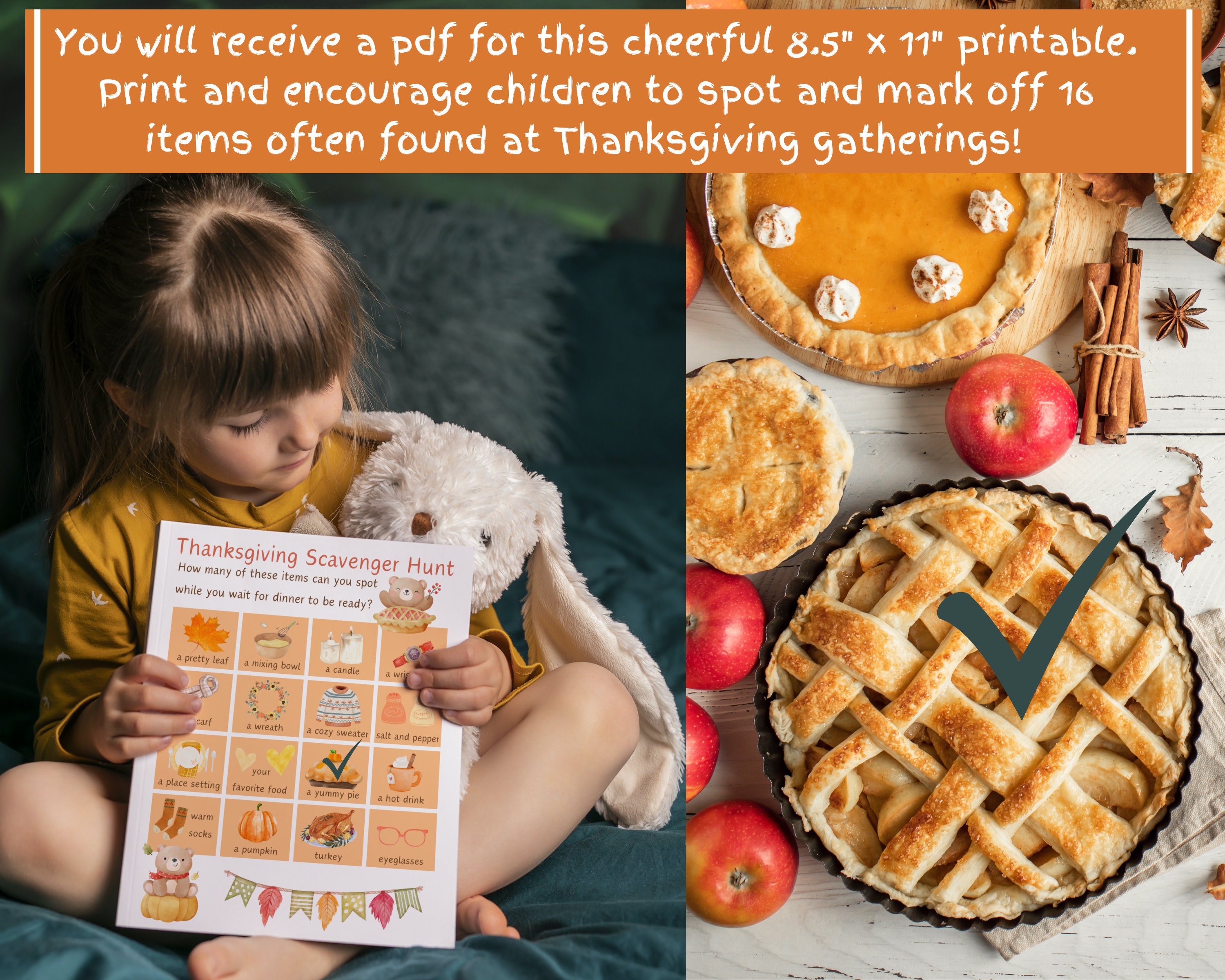 Thanksgiving Scavenger Hunt Printable, Thanksgiving Activity for Kids ...