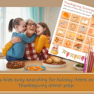 Thanksgiving Scavenger Hunt Printable, Thanksgiving Activity for Kids ...