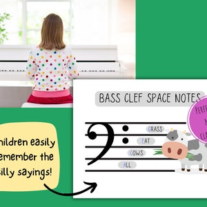 Music Note Staff Printable, Music Education, Bass Clef, Treble Clef ...