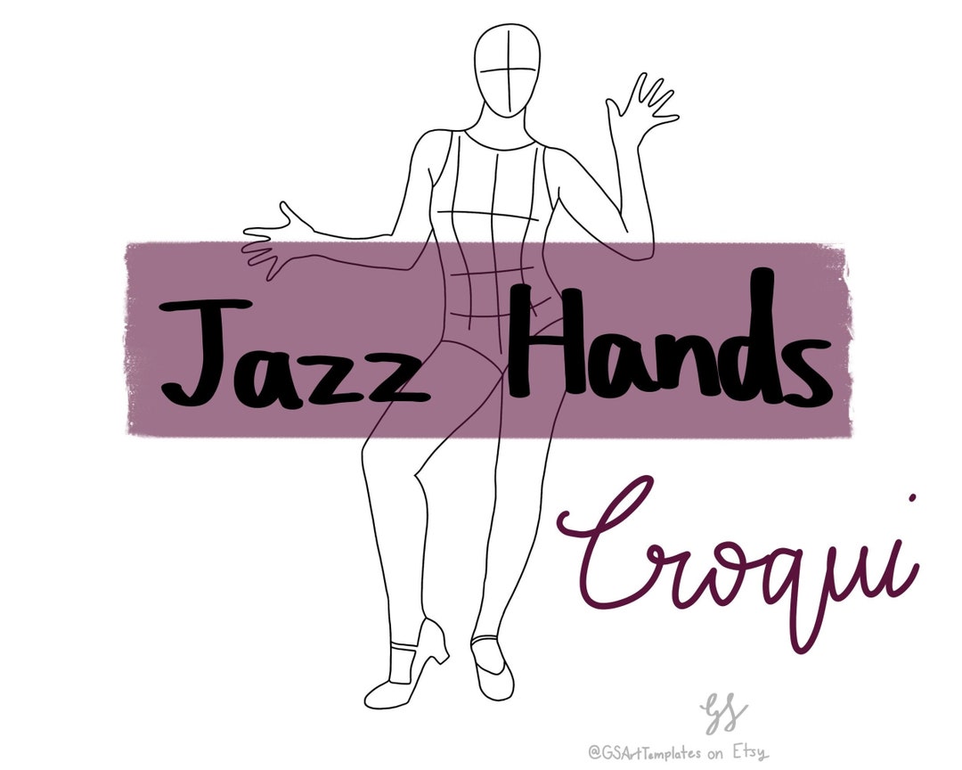 Jazz Hands Fashion and Costume Design Croqui - Etsy