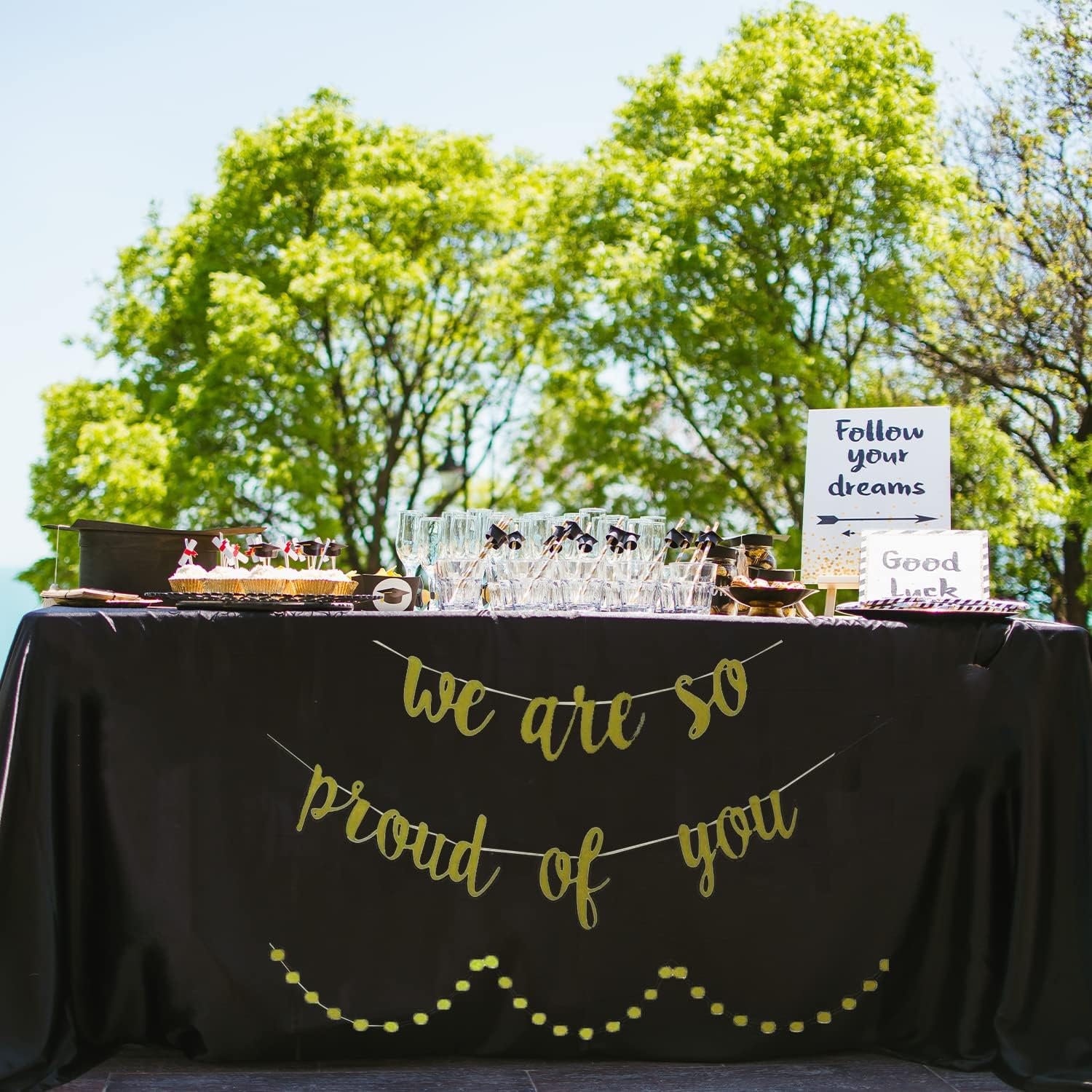 Graduation Decorations 2024 We Are so Proud of You Banner, Color Black ...