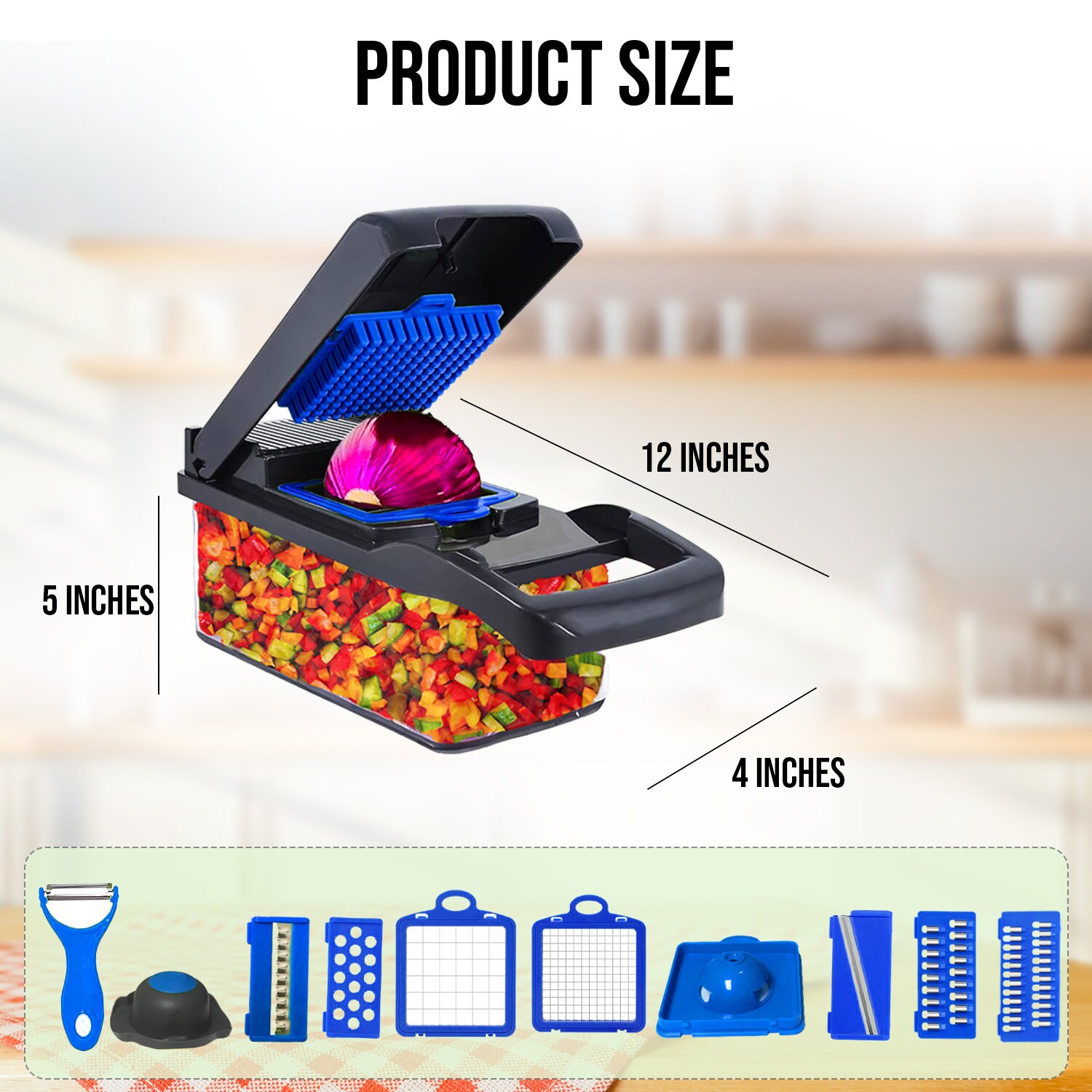 Vegetable Chopper 16 in 1 Professional Mandoline Slicer for Kitchen ...