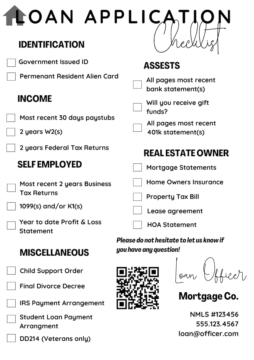 Application Checklist - Etsy