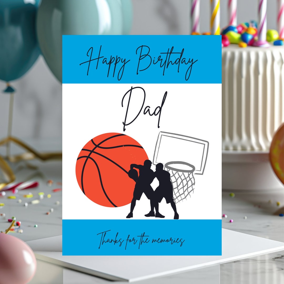 Printable Happy Birthday Dad Card, Thanks for the Memories, Playing ...