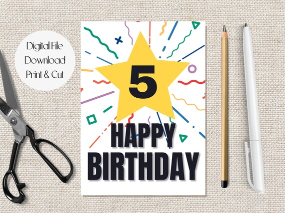 Happy 5th Birthday Wishes Boy