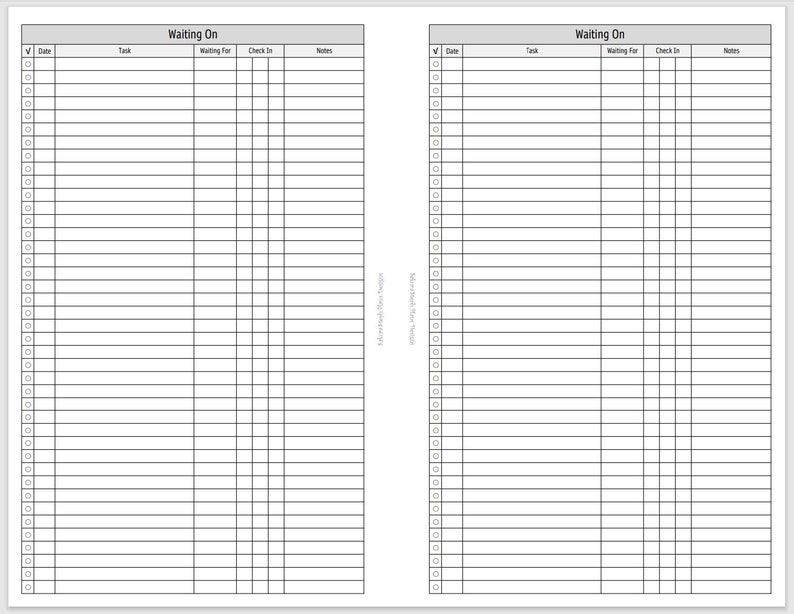 Printable Half Letter | GTD Bundle 1 | Inbox, Next Action, Waiting For ...