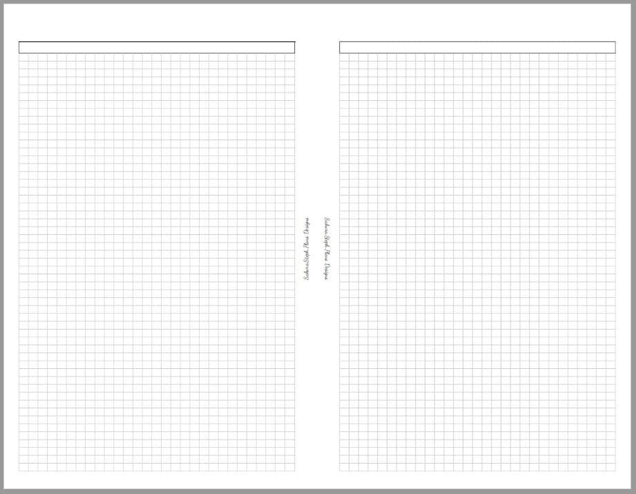 Printable Half Letter Grid Notes Inserts - Blank Header | Planner or ...