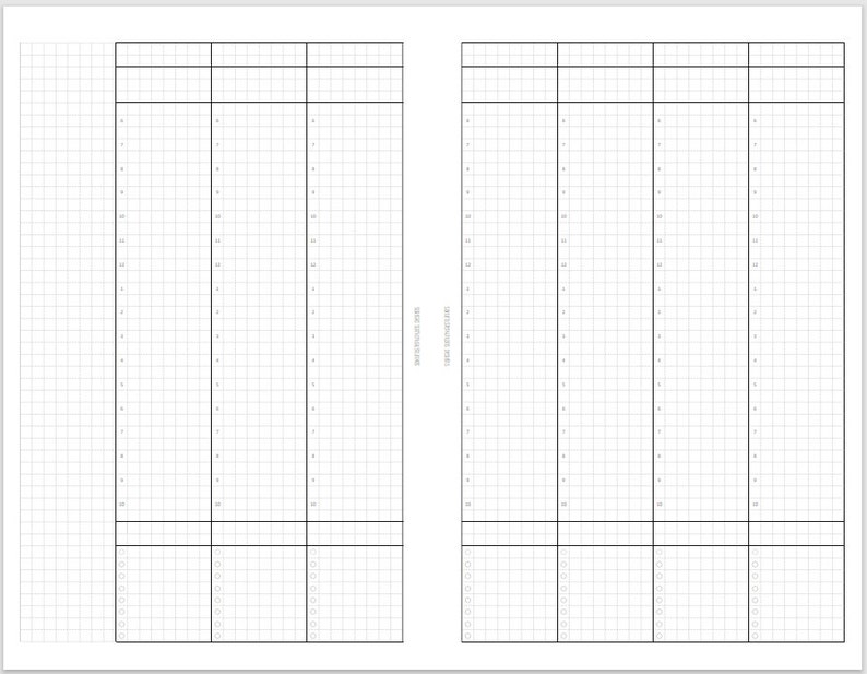 Printable Blank Weekly 2 Pages (WO2P) V6 | Half Letter Planner Agenda ...