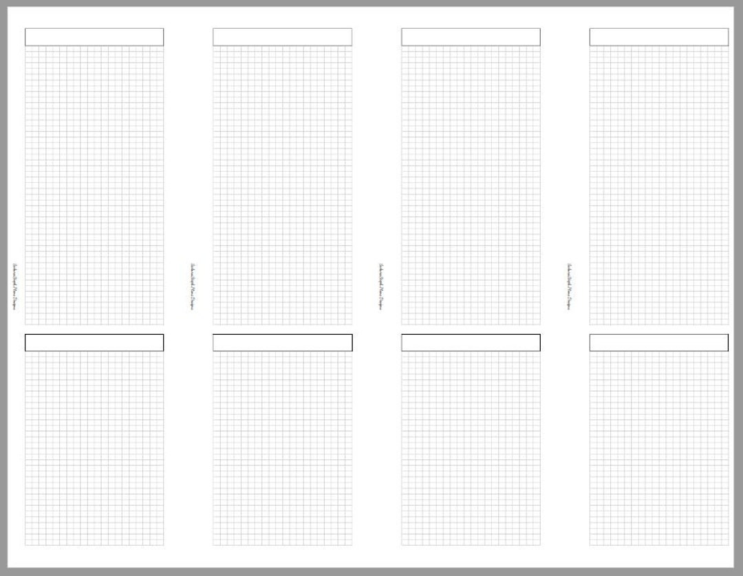 Printable Half Letter | Quarter Grid Notes - 2 Blank Header | Planner ...