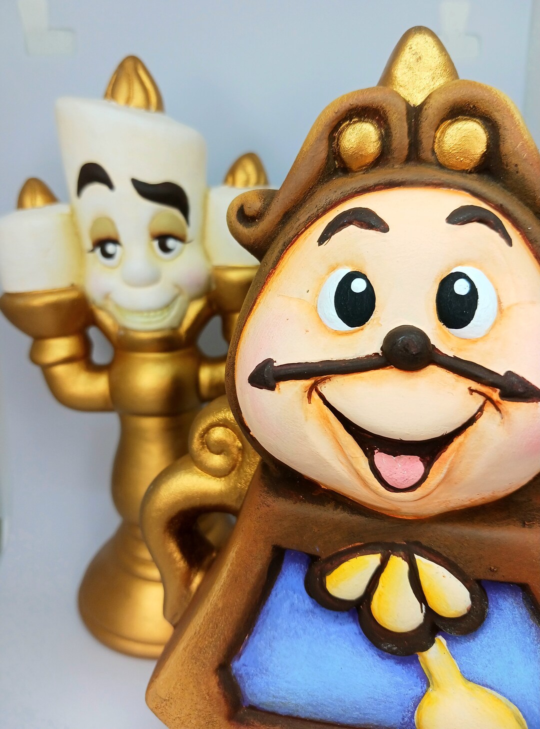 Cogsworth Hand Painted Ceramic Coin Bank - Etsy