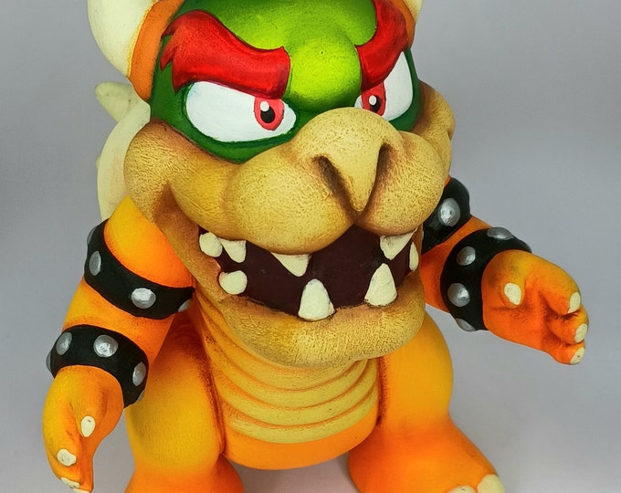 Bowser Hand Painted Ceramic Coin Bank - Etsy