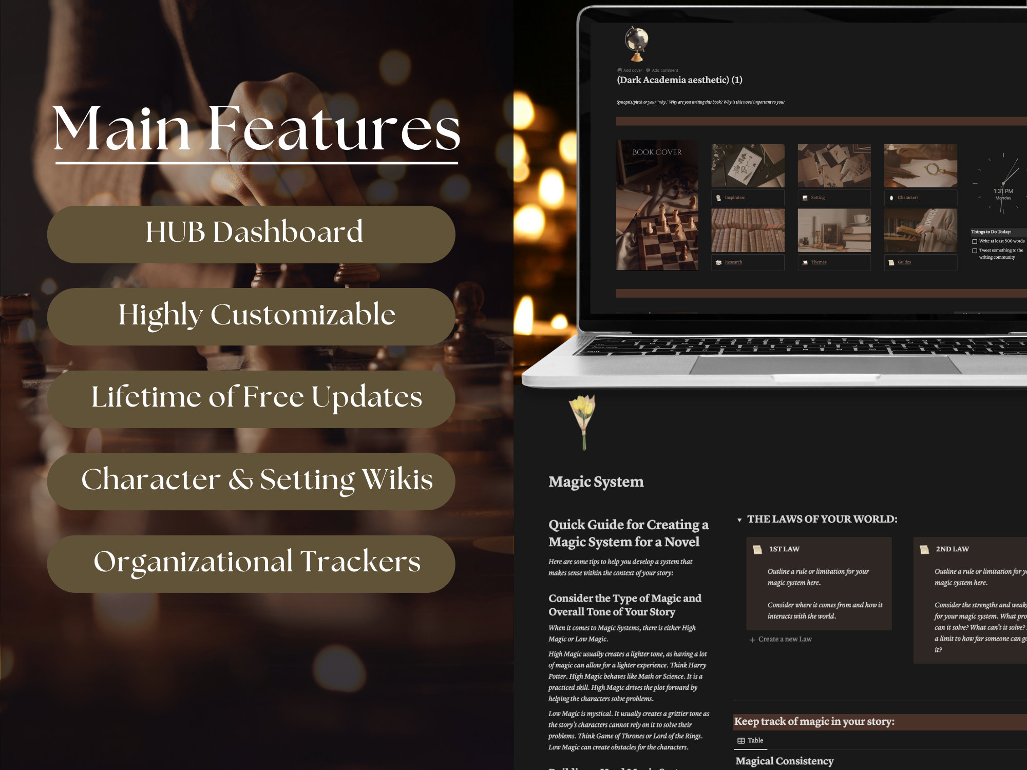 Notion Writing Novel Template; Author Notion Template; Novel Planner ...