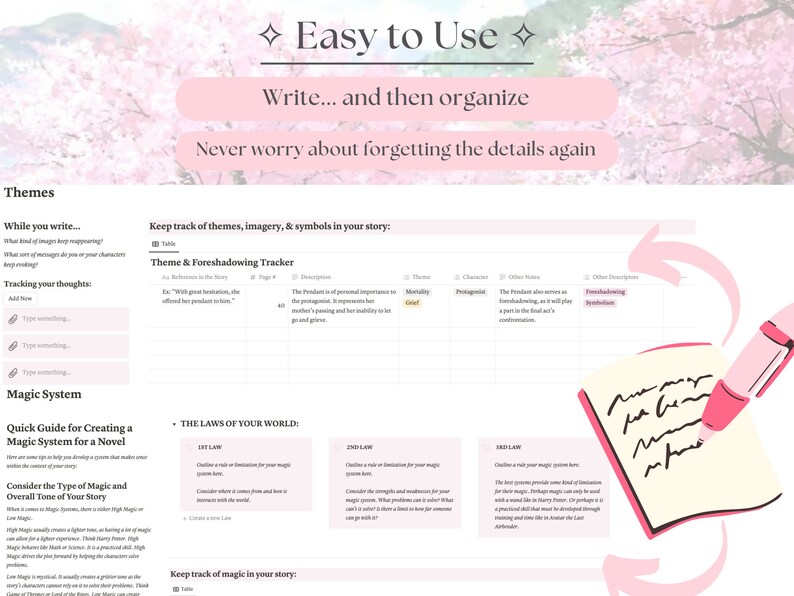 Notion Template for Writers; Template for Writing Novels; Writing ...