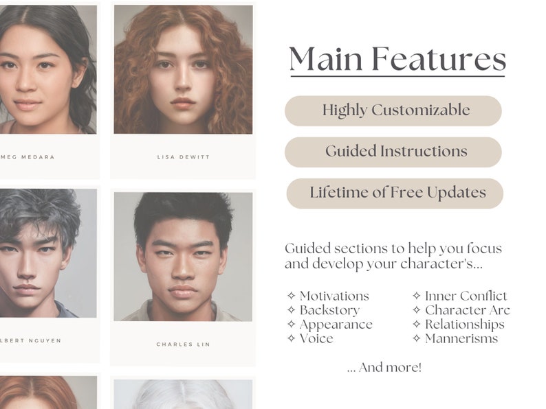 Character Workbook; Character Building Worksheet; Notion Writing ...