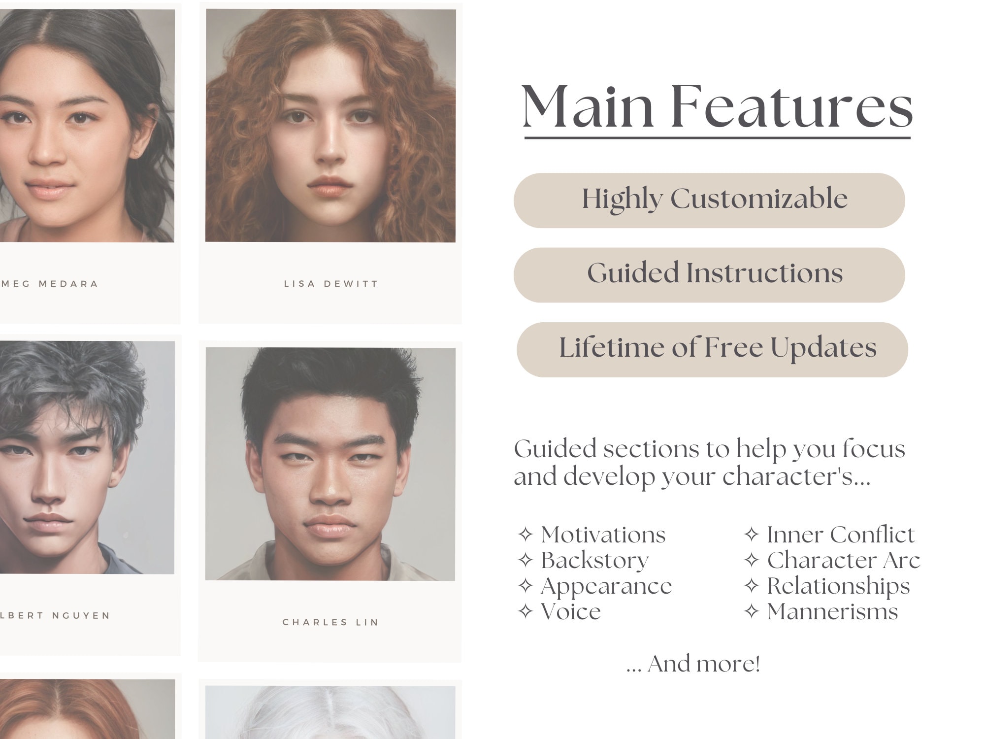 Character Workbook; Character Building Worksheet; Notion Writing ...