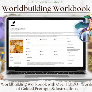 World Building Workbook; Worldbuilding Notion Writing Planner; Writing ...
