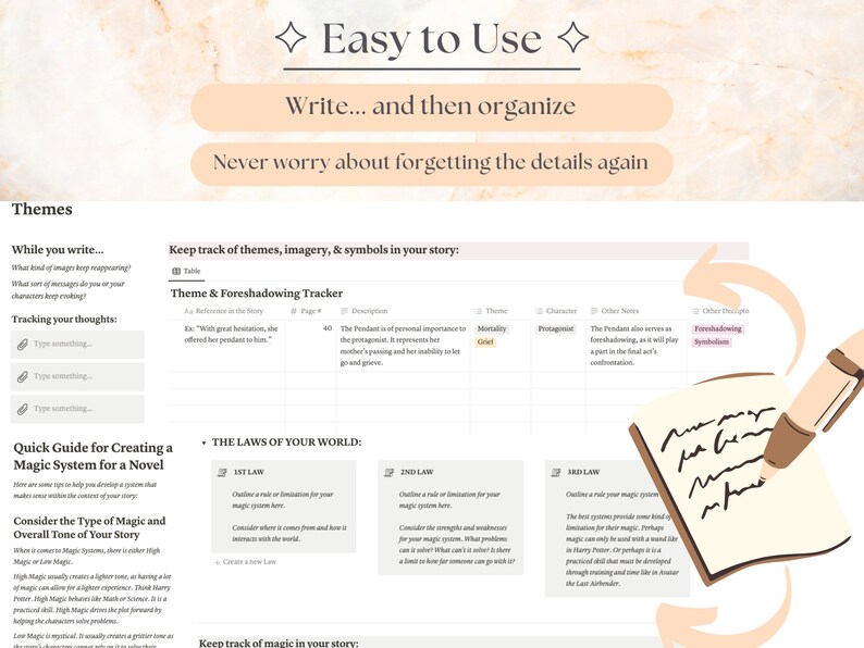Notion Template for Writers; Template for Writing Novels; Writers ...