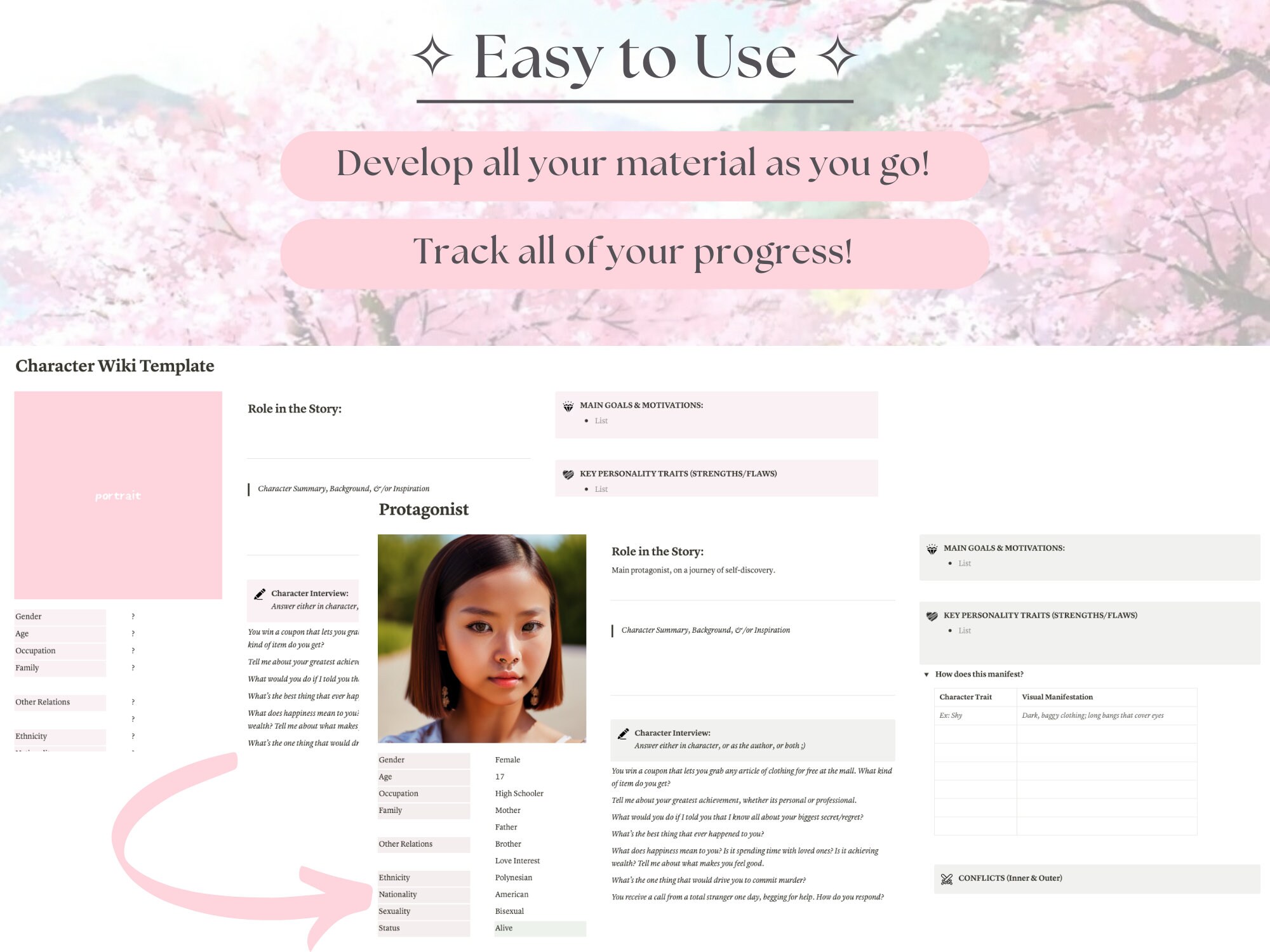 Notion Template for Writers Template for Writing Novels - Etsy Australia