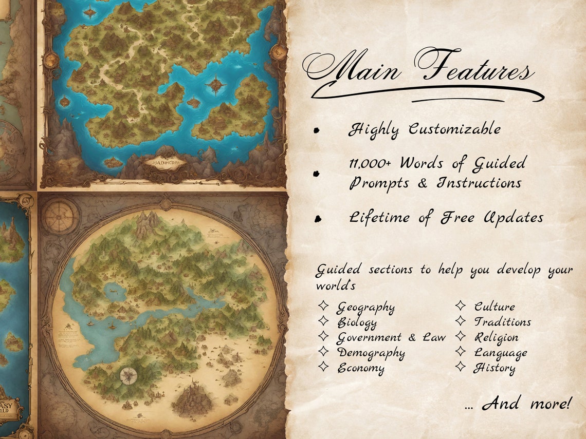 World Building Workbook; Worldbuilding Notion Writing Planner; Writing ...