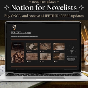 Notion Writing Novel Template; Author Notion Template; Novel Planner ...