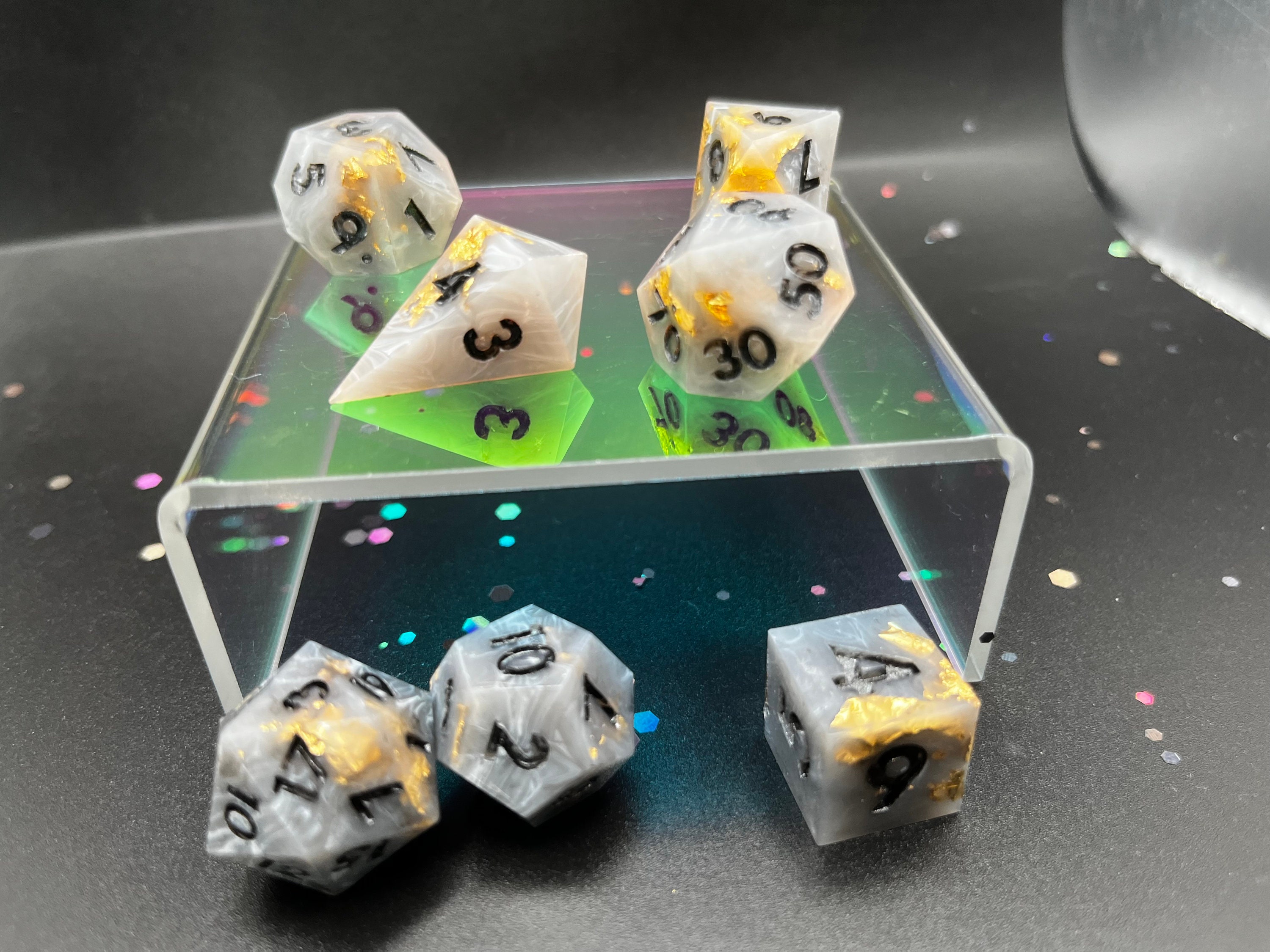 Untouched Gold Dice Set 7 Piece Dice Set - Etsy