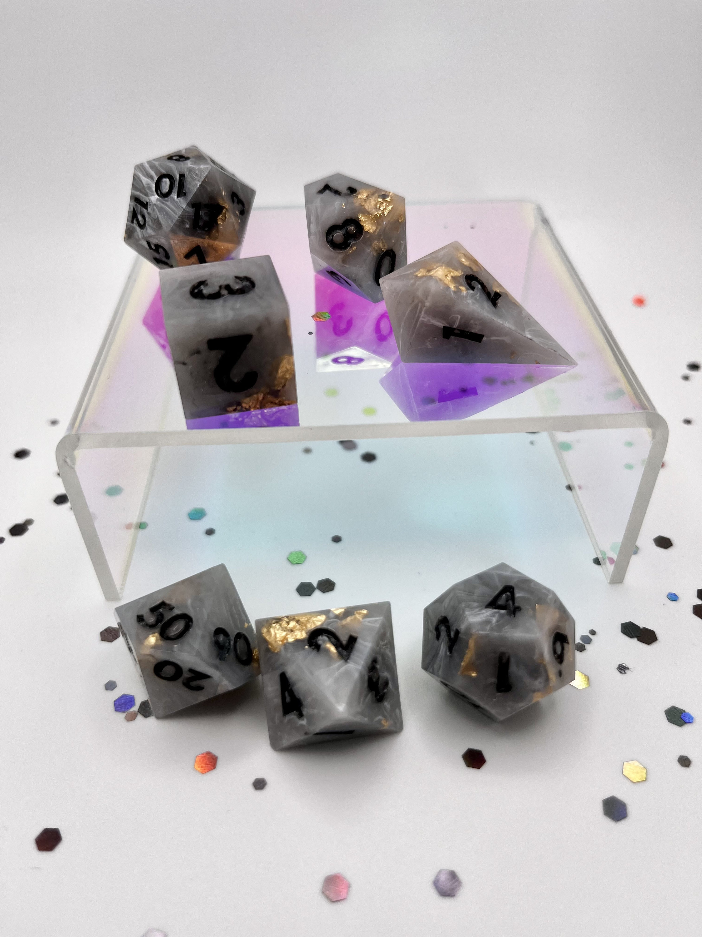 Untouched Gold Dice Set 7 Piece Dice Set - Etsy