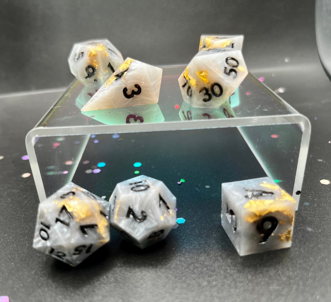 Untouched Gold Dice Set 7 Piece Dice Set - Etsy