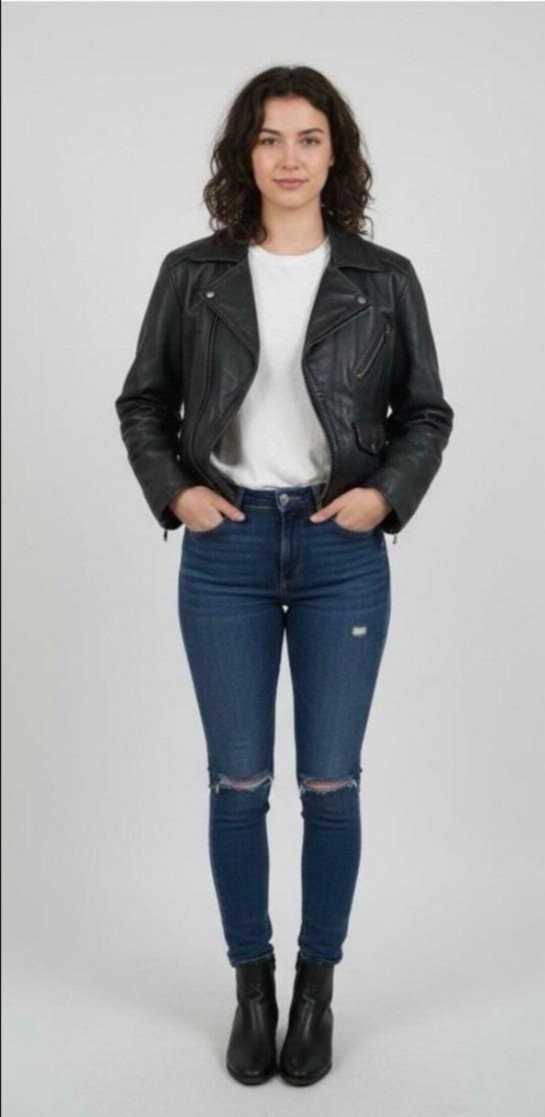 Copper Key Clothing Company Vintage Black Leather Motorcycle Jacket ...