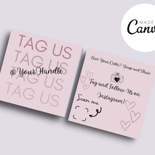 Follow Us on Instagram Cards - Etsy