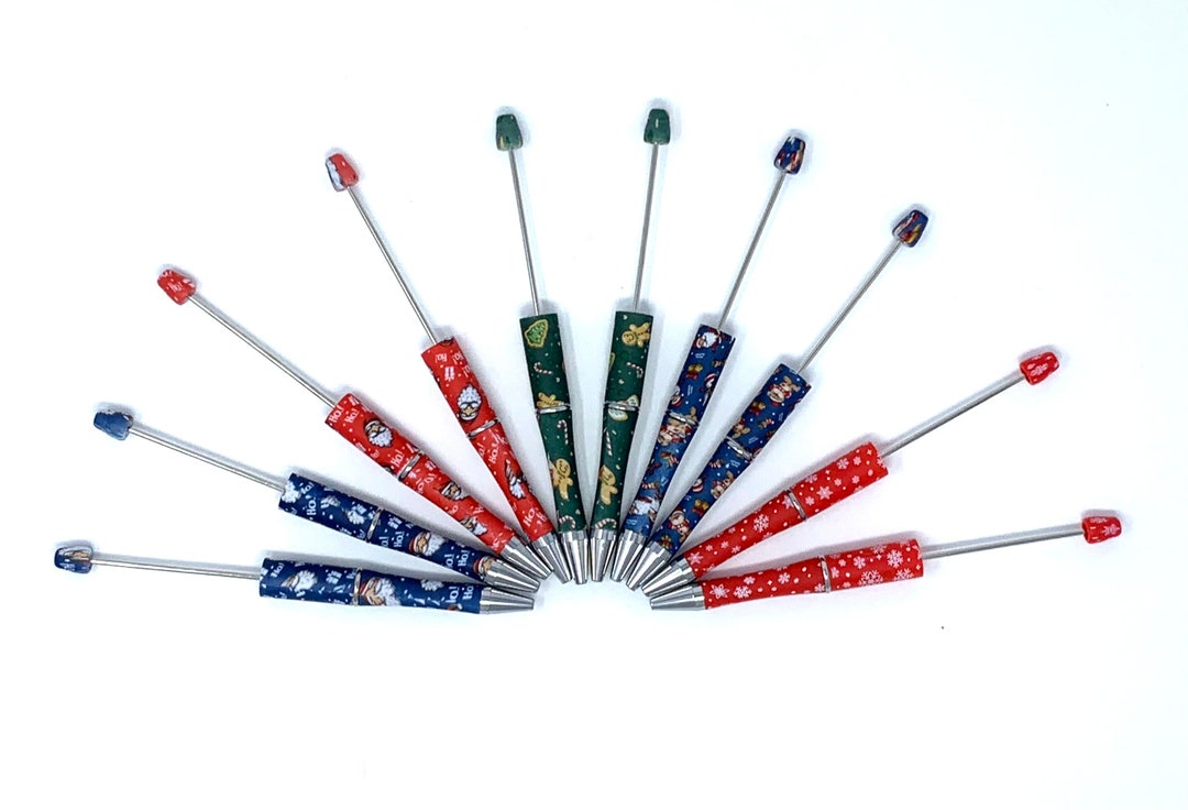 Christmas Themed Printed Beadable Plastic Pen Blank for Your DIY ...