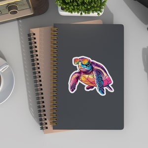 Super Cool Sea Turtle Sticker (animal Sticker, Water Bottle Sticker ...