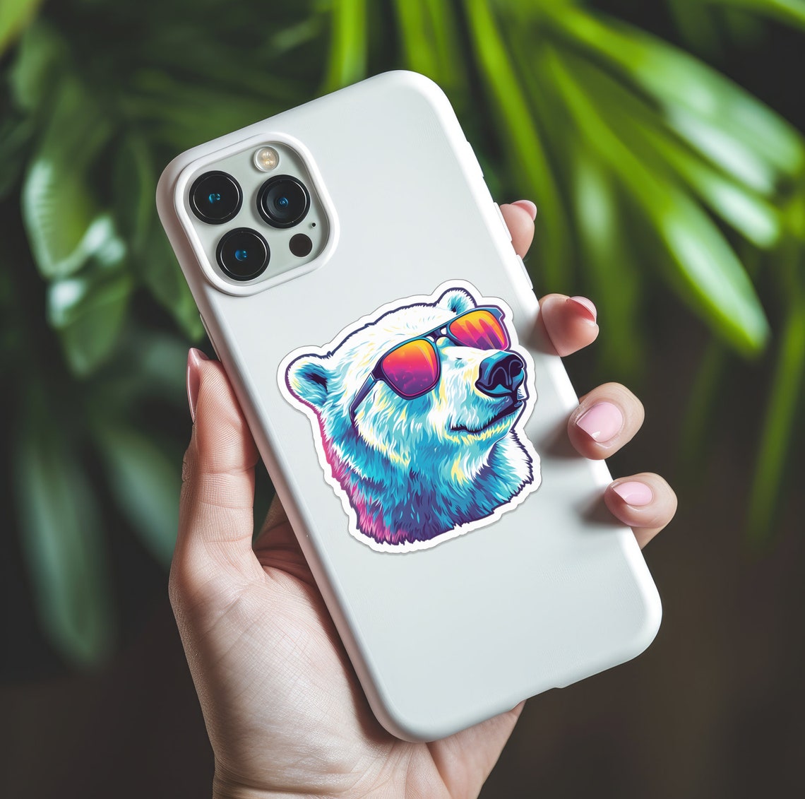 Super Cool Polar Bear Sticker, Laptop, Journal, Water Bottle - Etsy