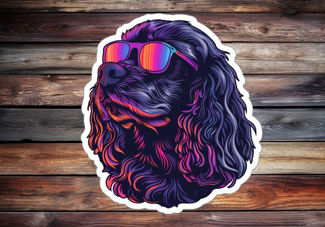 Super Cool Cocker Spaniel Sticker (dog Sticker, Animal Sticker, Water ...