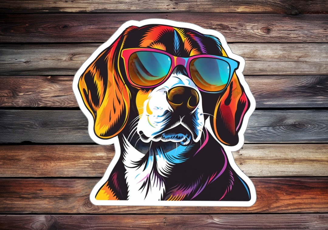 Cool Beagle Vinyl Sticker, Laptop Decal - Etsy