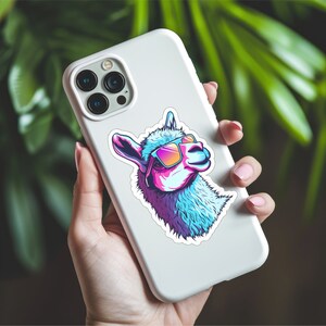 Cool Lama Sticker, Durable Vinyl, Laptop, Water Bottle - Etsy