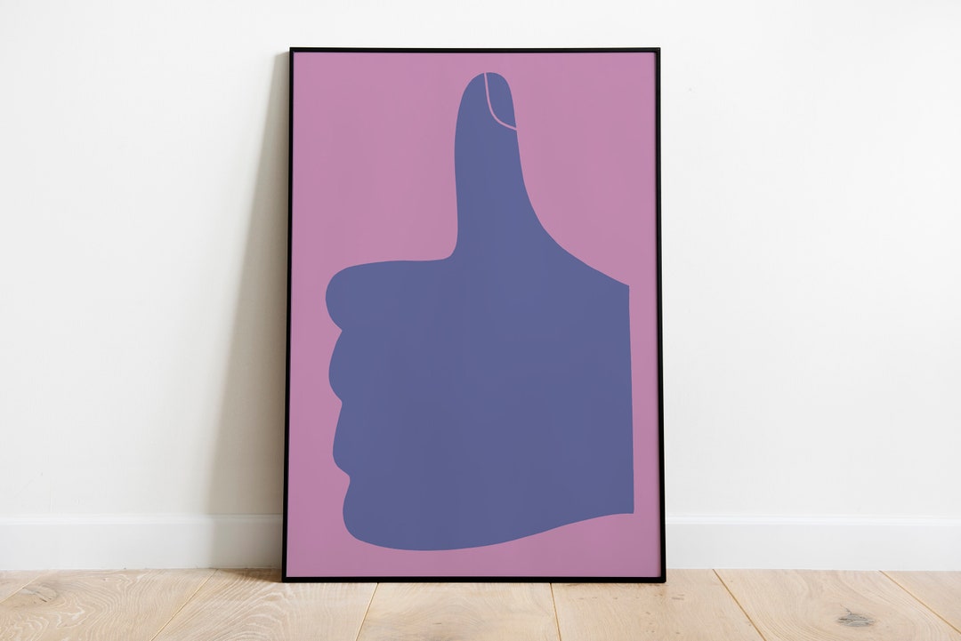 Big Thumbs Up Digital Download Poster Modern Illustration - Etsy