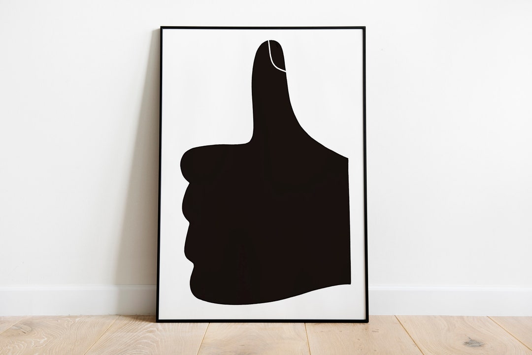 Big Thumbs Up, Digital Download Poster, Modern Illustration, Instant ...
