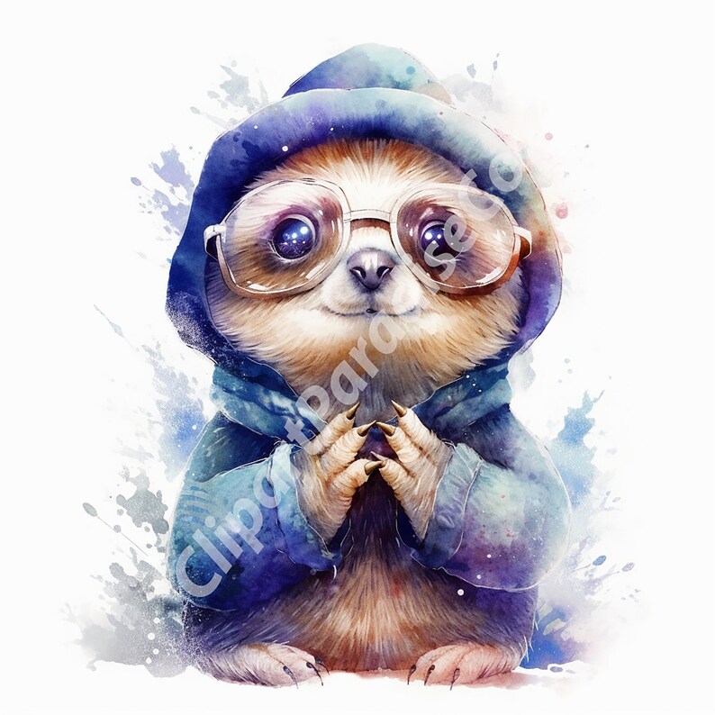 Sloth Clip Art Collection: 9 High Quality Jpgs Bundle 1th pack 1th ...