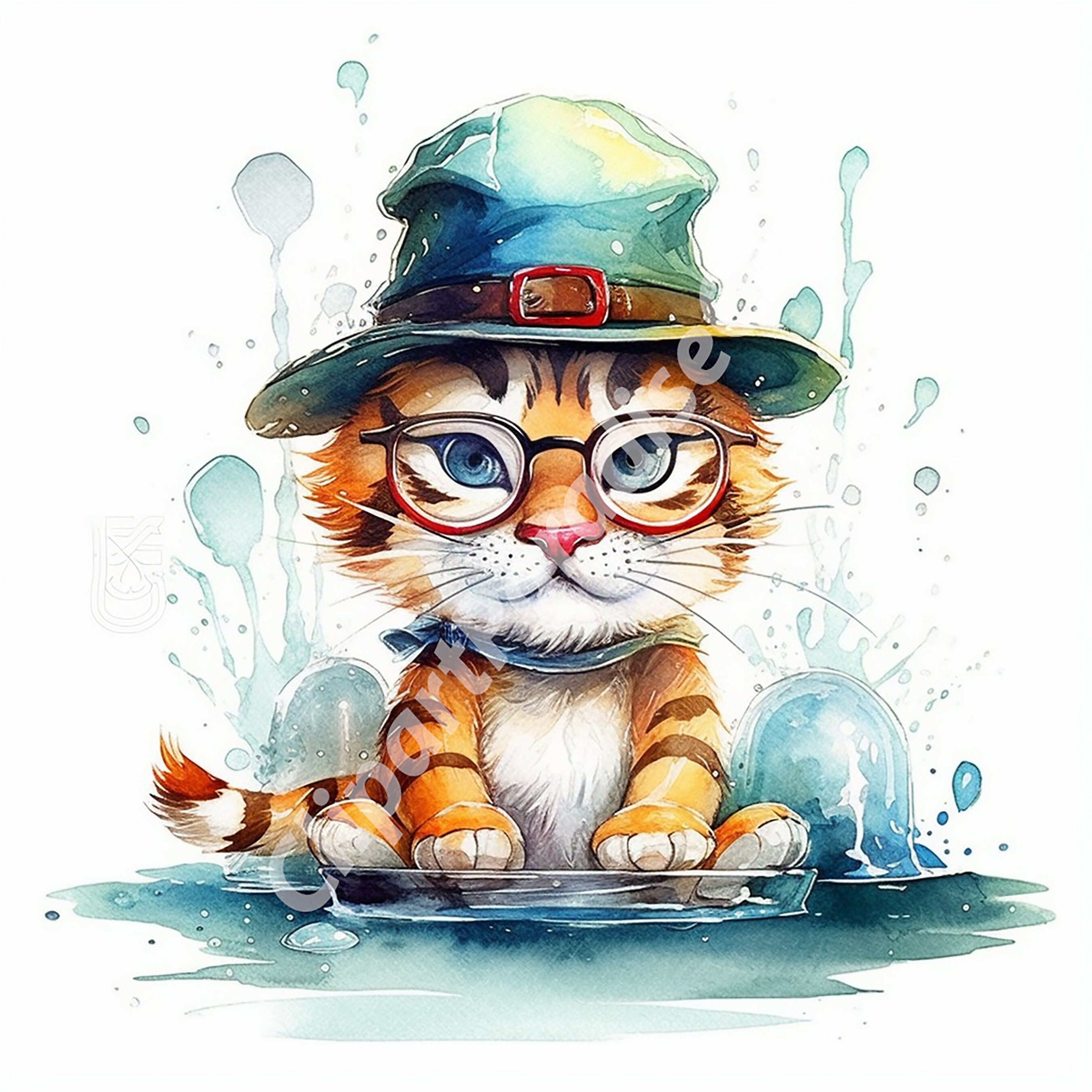 Cute Tiger Clip Art Collection: 10 High Quality Images - Etsy