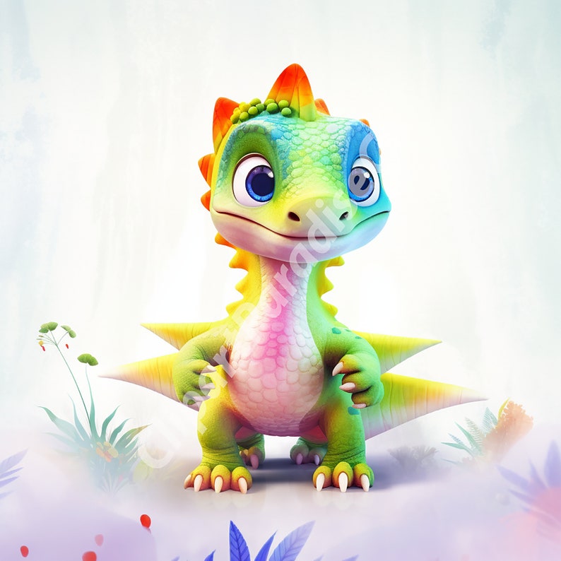 8 Cute Dinosaur Clip Art Collection: 8 High Quality Images for Digital ...