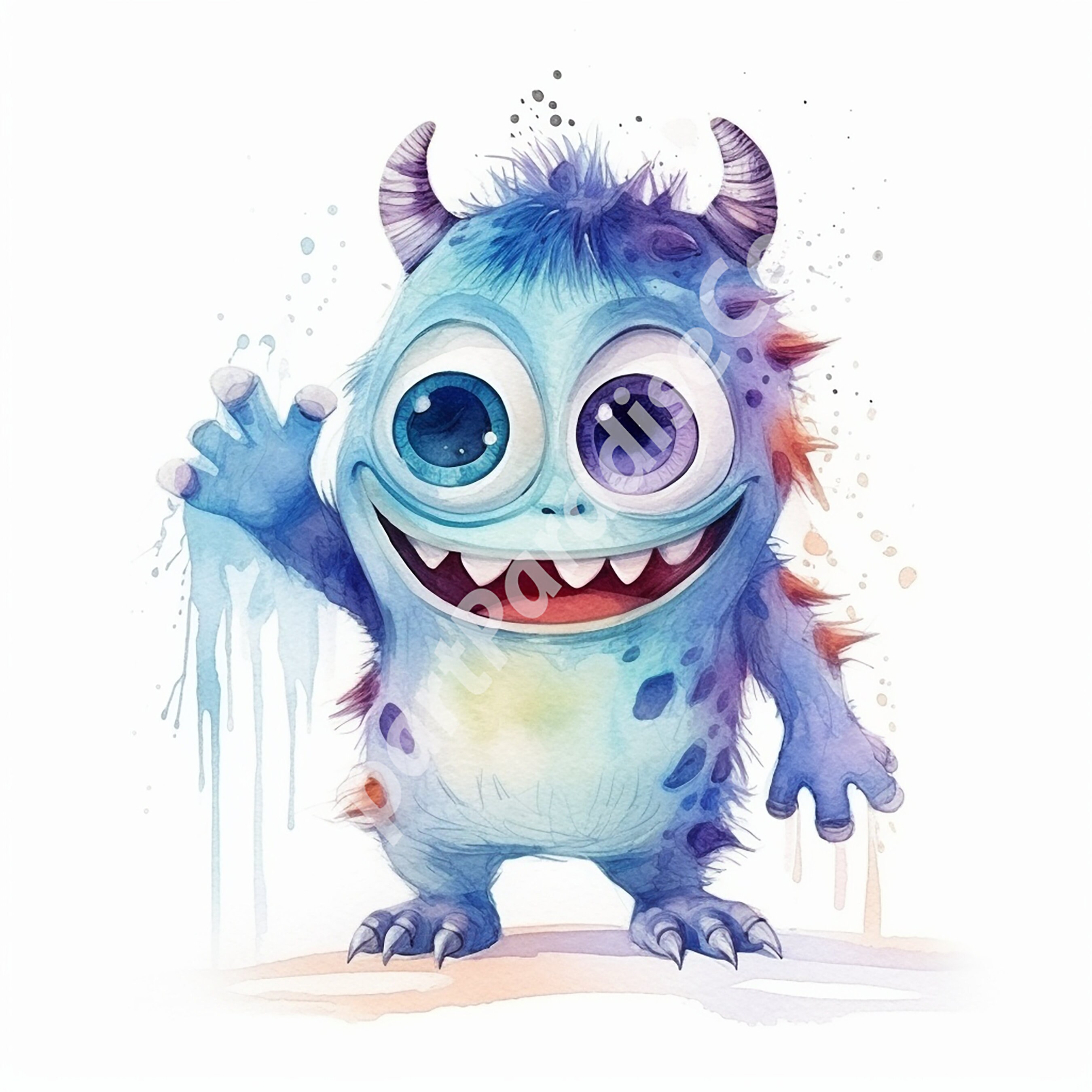 20 High Quality Jpgs Cute Monster Clipart Collection, Digital Download ...