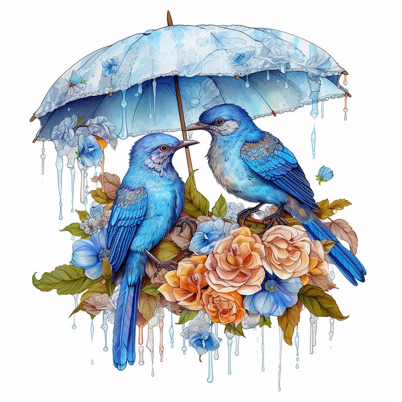 8 Birds Umbrella Clipart : 8 High Quality Images Collection perfect for ...